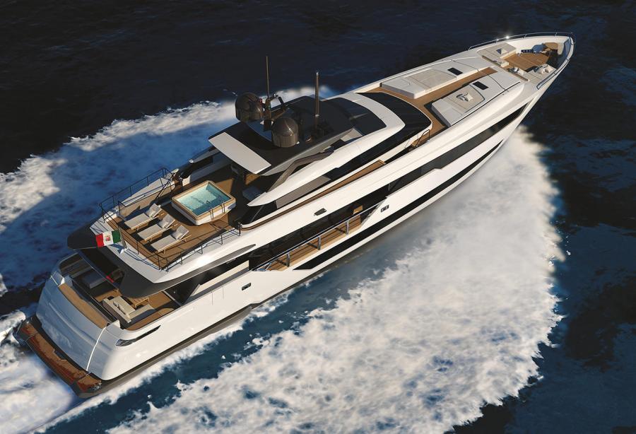 First Custom Line 120 superyacht under construction - Yacht Harbour