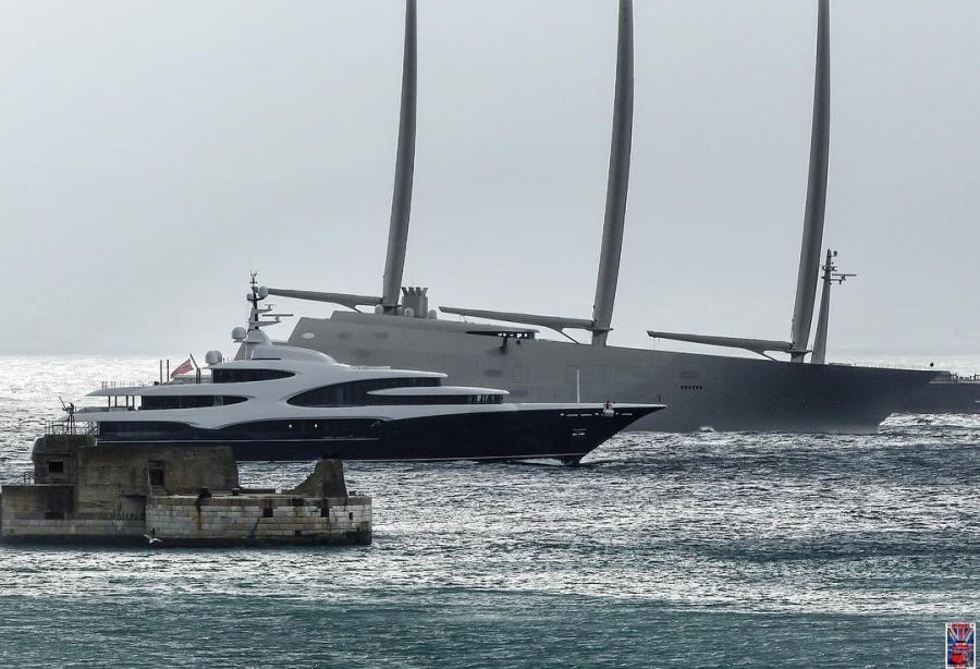 Oceanco 88.5m superyacht Barbara arriving to Gibraltar - Yacht Harbour