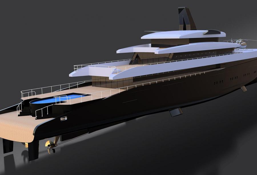 Laurent Giles introduces 110m superyacht concept HEMY - Yacht Harbour