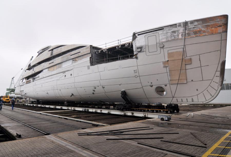 74m superyacht under construction at Abeking & Rasmussen - Yacht Harbour