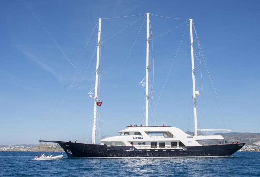 50-metre motorsailer Meira launched - Yacht Harbour