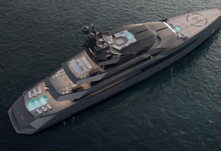 CRN shipyard presented the first render of the 75-meter Begallta ...