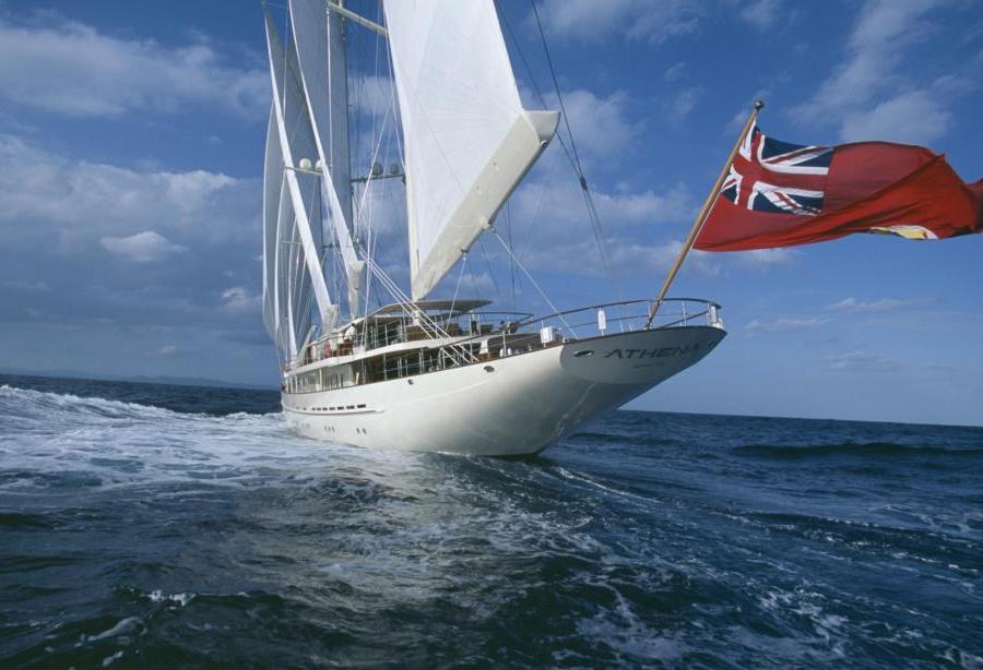 90m schooner Athena relaunched after refit - Yacht Harbour