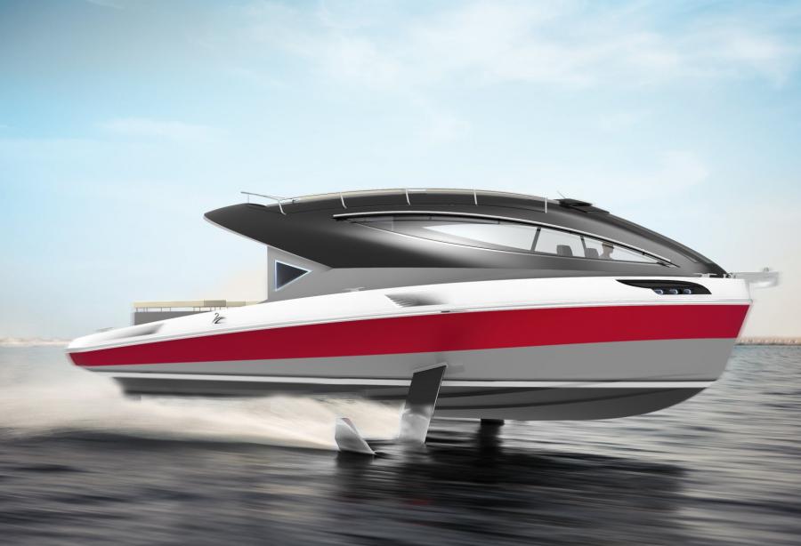Pierpaolo Lazzarini introduces new 10.5m motor yacht on foils - Yacht ...