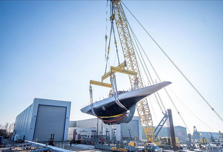 42m racing yacht Ranger completes one year refit at Vitters - Yacht Harbour