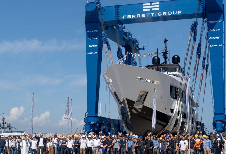 Custom Line's Second 140 Flagship Hits the Water - Yacht Harbour