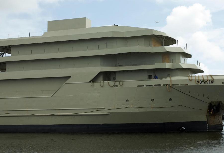 90m Voyager under conversion into explorer yacht - Yacht Harbour