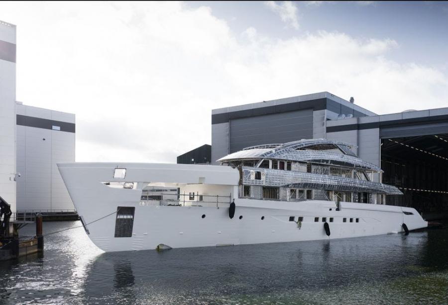 Heesen Completes Hull and Superstructure Join for New 50m Project Grace ...